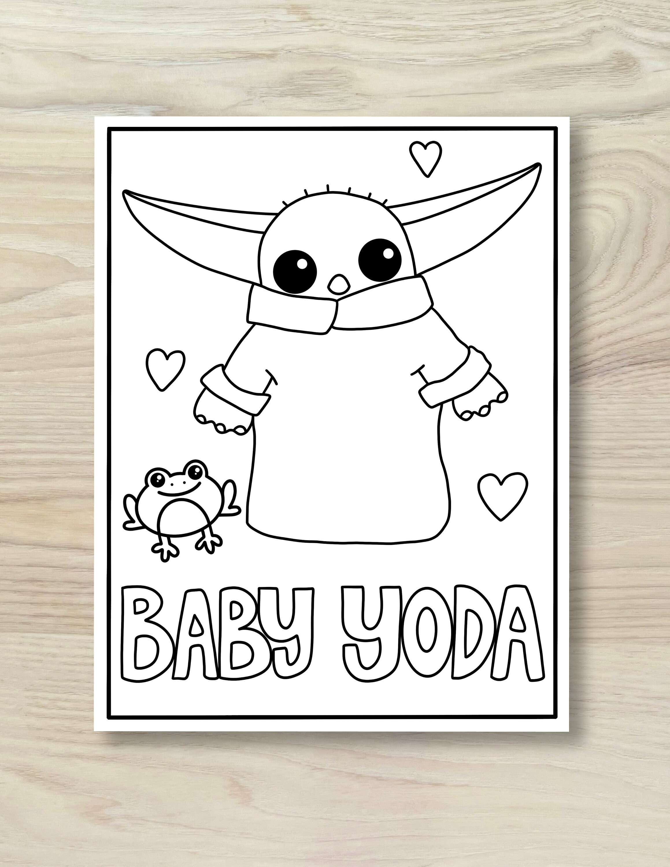 Baby Yoda Coloring Page - Etsy