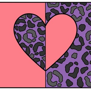 Leopard Heart Coloring Page - Etsy