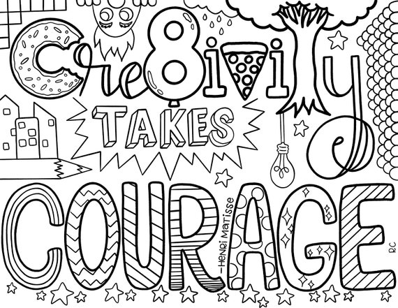 Courage Coloring Page Coloring Pages
