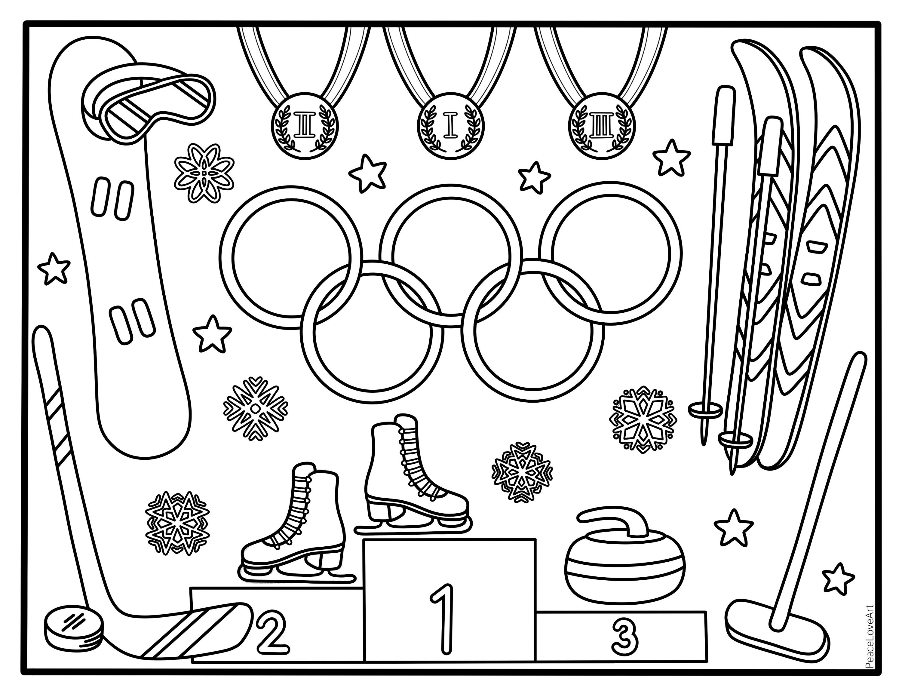 Olympics 2022 Hand Drawn Coloring Page - Etsy