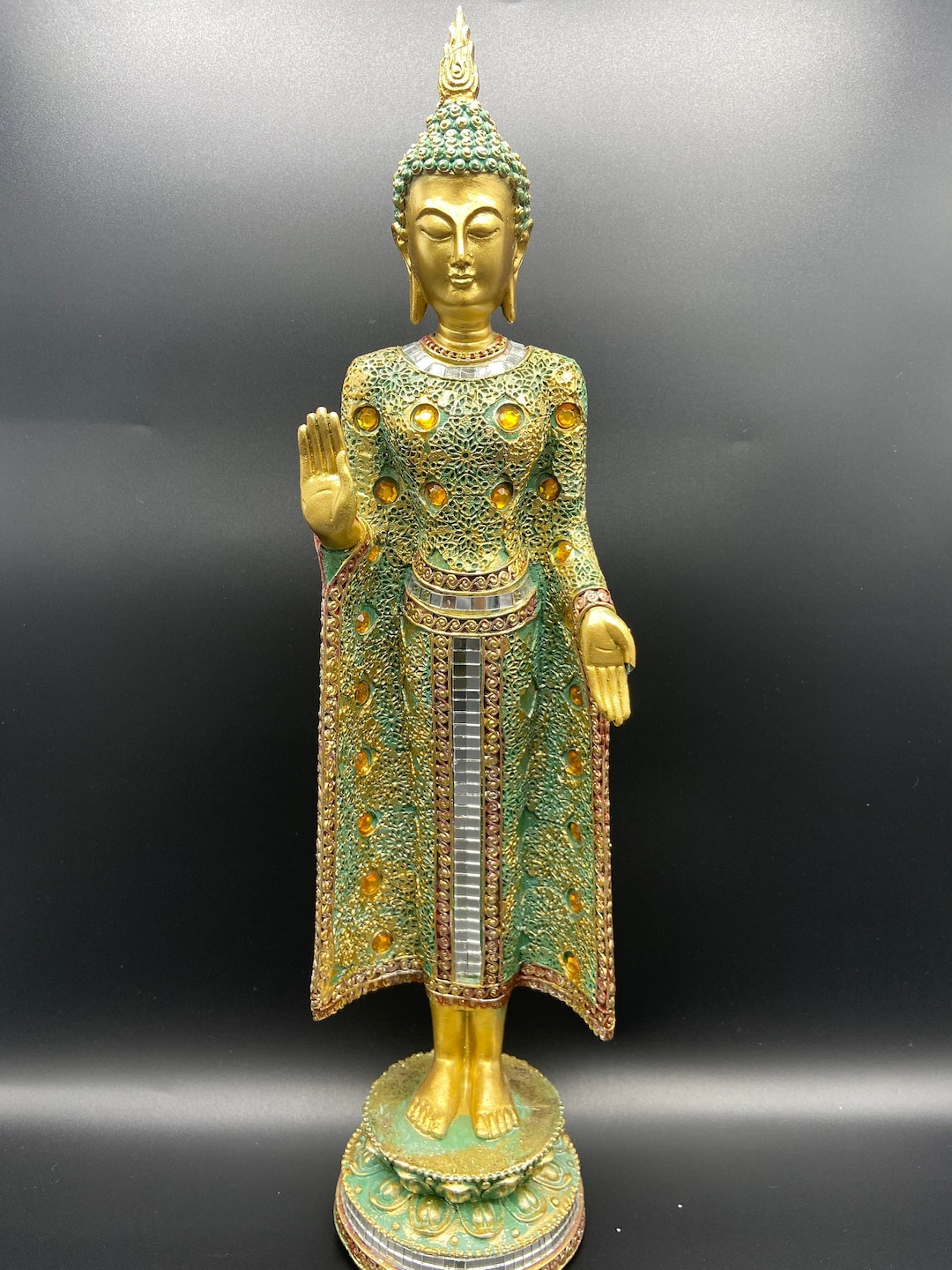 Standing Buddha Statue Colorful Buddha Statue Tall Standing Buddha ...