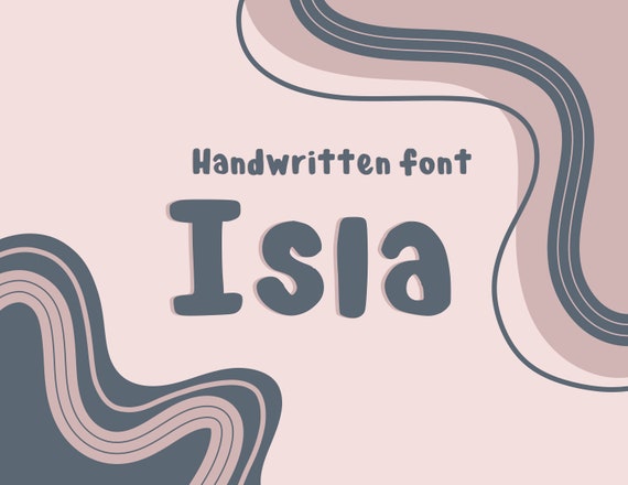 Isla Font Handwritten Font Instant Download Makkygrace | Etsy