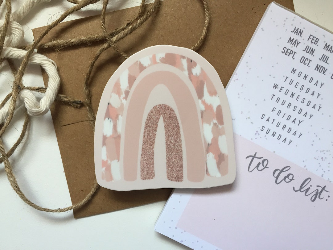 Small Pink Rainbow Sticker | Rainbow Stickers for Laptops, Journals ...