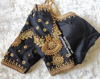 Maggam Work Blouse Handmade Embroidery Blouse Saree Blouse - Etsy