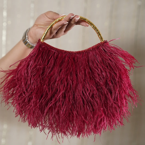 Ostrich Feather Purse - Etsy