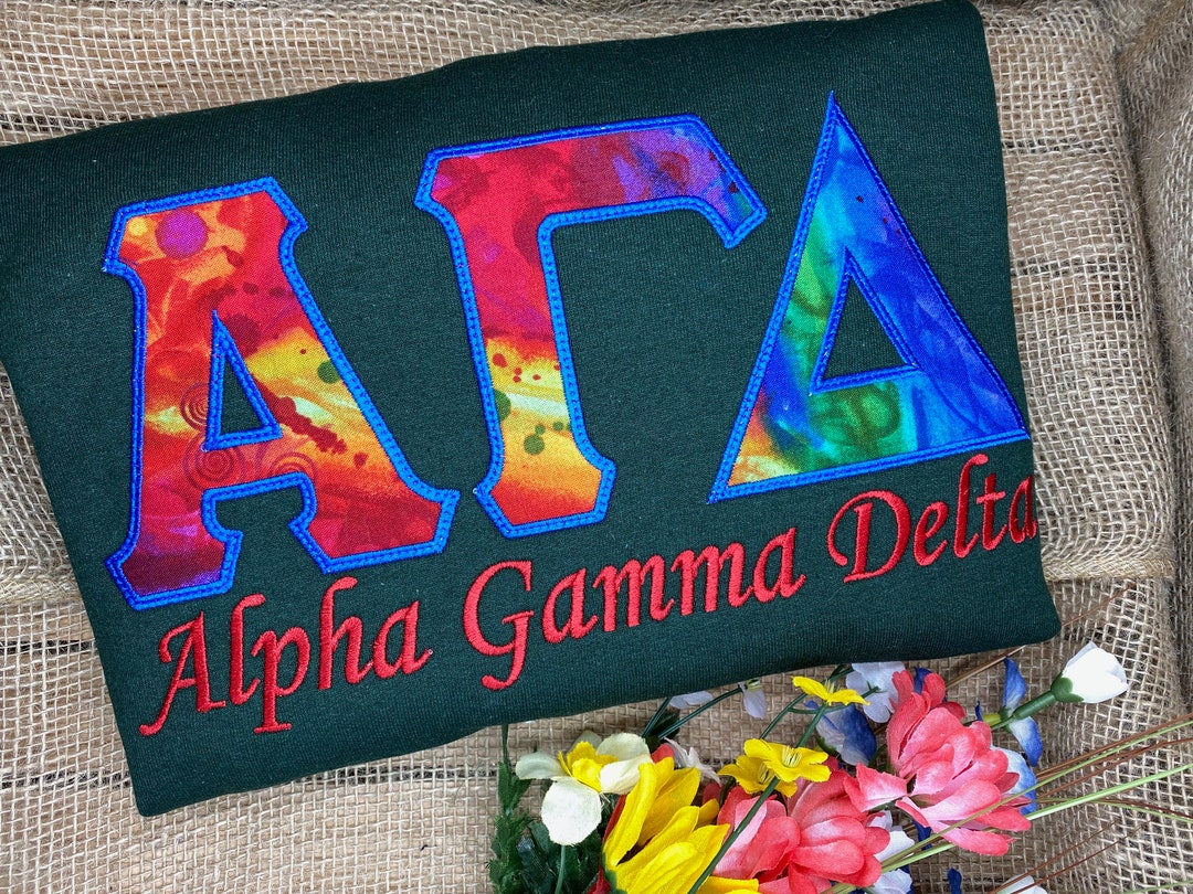 Large Paint Splatter Alpha Gamma Delta Sorority Letters Sweatshirt ...