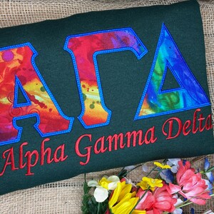 Large Paint Splatter Alpha Gamma Delta Sorority Letters Sweatshirt ...