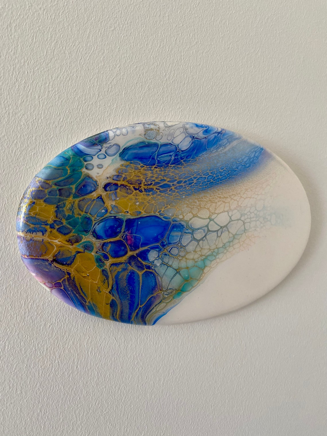 Original Oval Art Painting / Handpainted / 10cm x 13cm / | Etsy