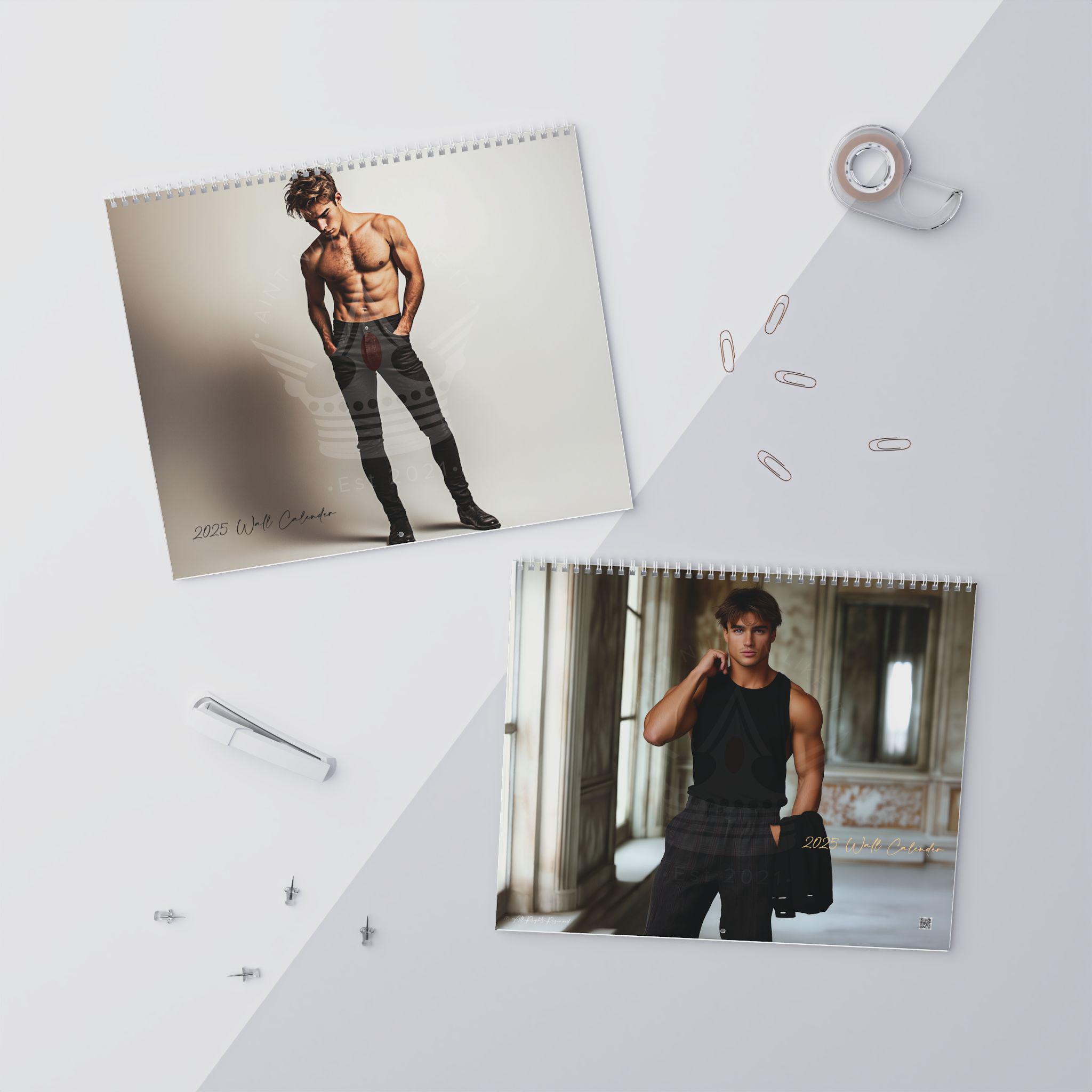 2025 Male Model Wall Calendar Mature Content Hunks, Woman Gift, Gay Art ...