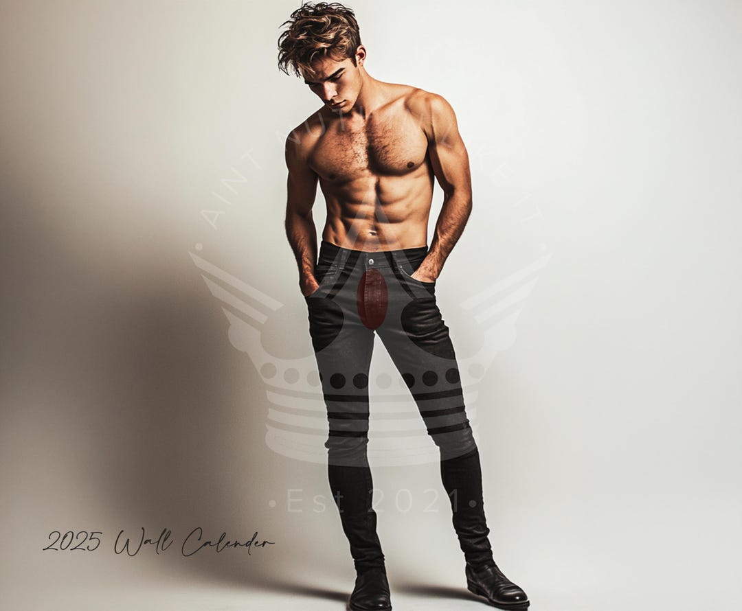 2025 Male Model Wall Calendar Mature Content Hunks, Woman Gift, Gay Art ...