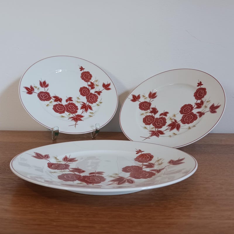 Teller roter rand - Etsy.de