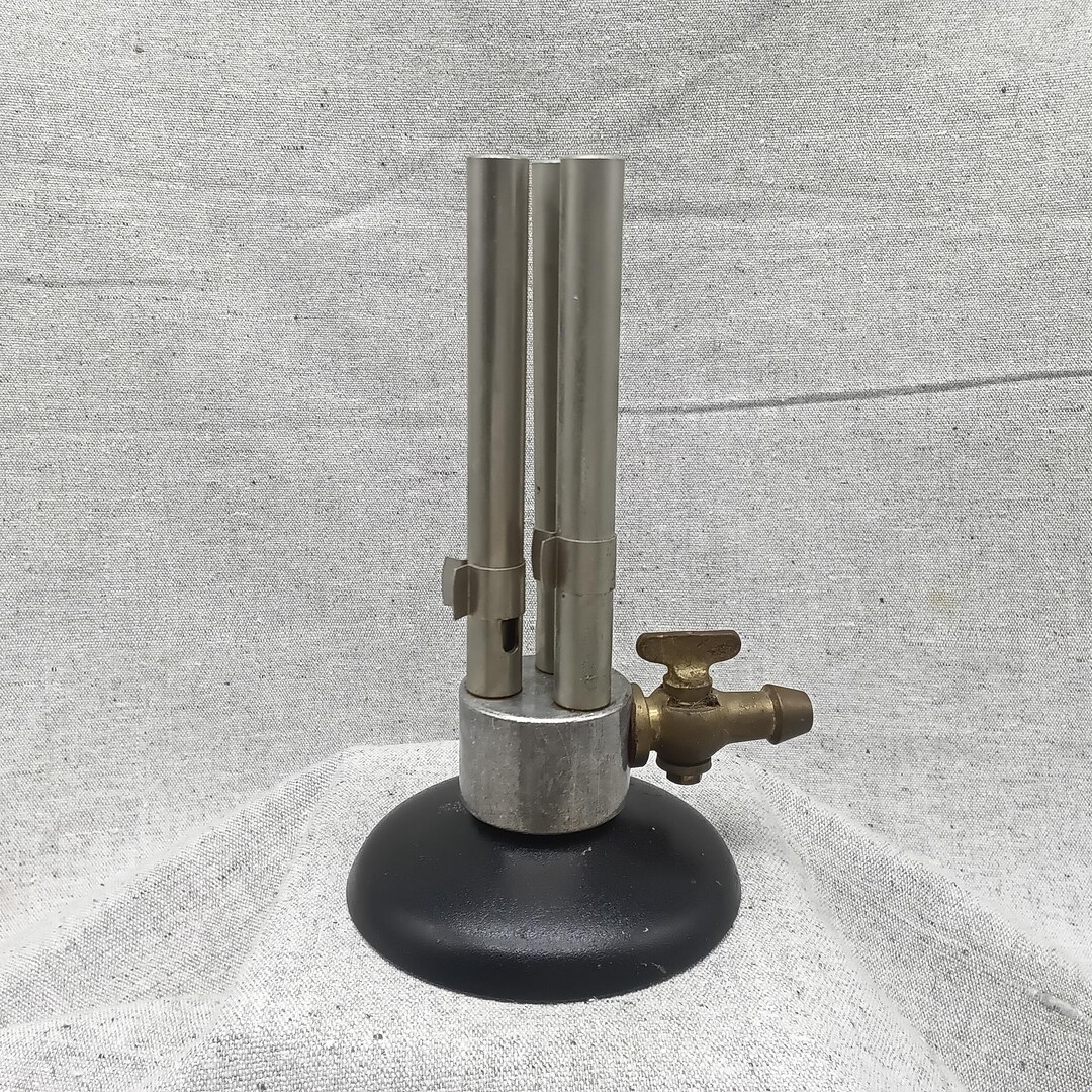 Gas Burner Vintage Bunsen Burner Old Laboratory Equipment Brass & Iron ...