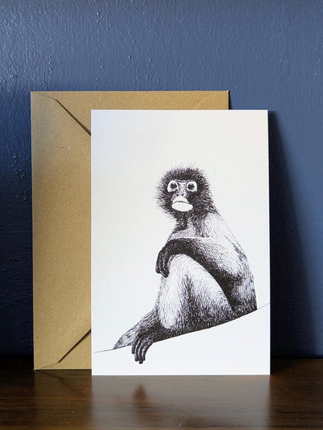 Custom Pen & Ink Postcard: Your Personal Holiday Animal Memory - Etsy
