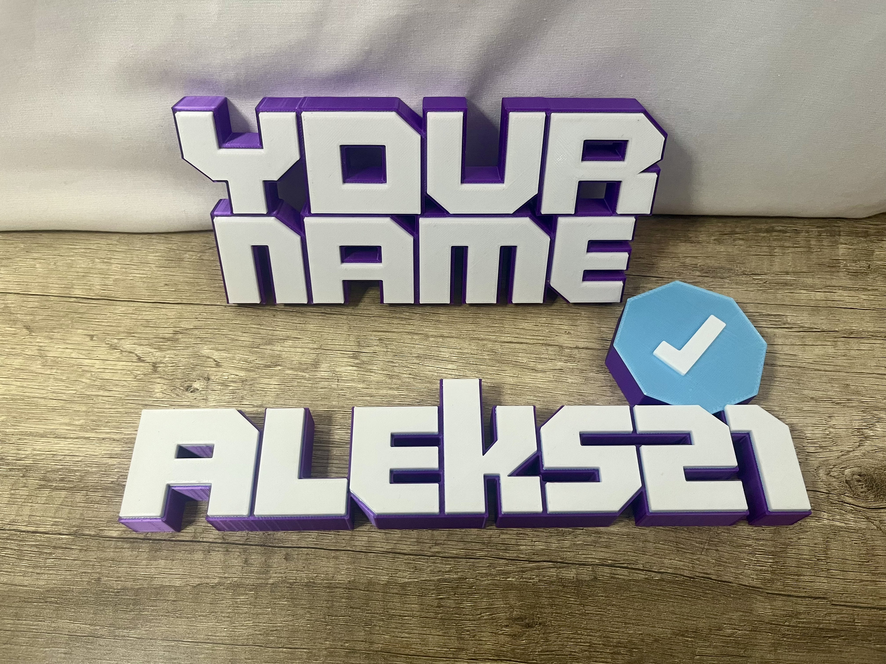Personalized Custom TWITCH Style Nickname Decoration / 3D Printed ...