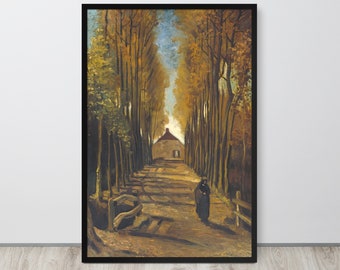 Vincent Van Gogh - Avenue of Poplars at Sunset (1884) - 17" X 22" Fine ...