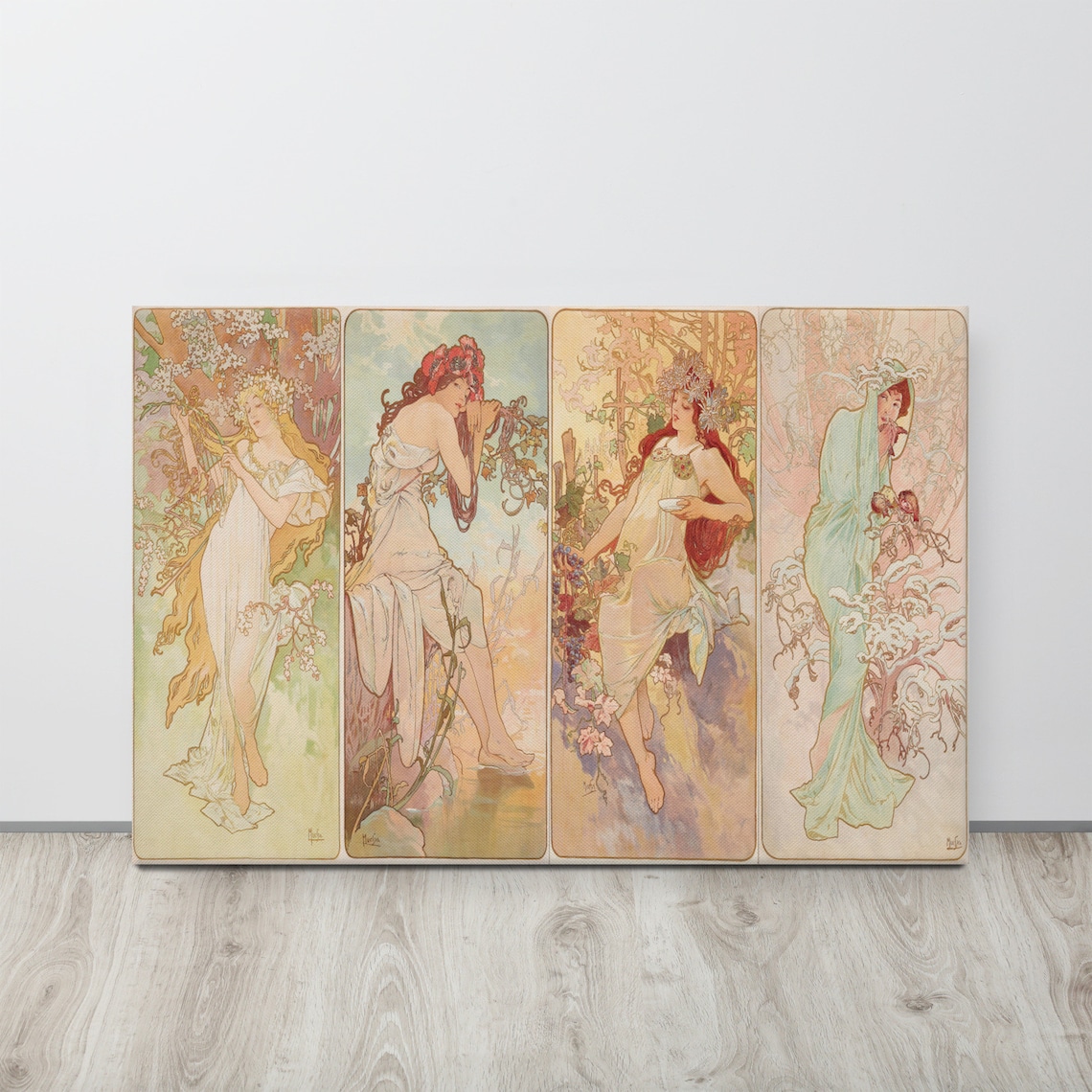 Alphonse Mucha - Four Seasons - Fine Art Print - Etsy