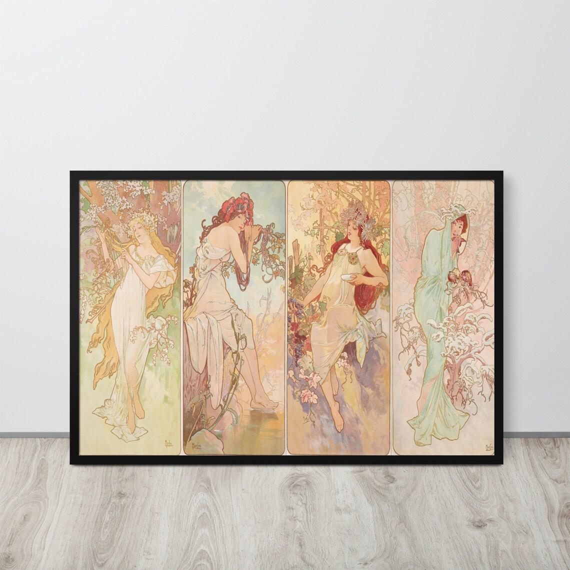 Alphonse Mucha - Four Seasons - Fine Art Print - Etsy