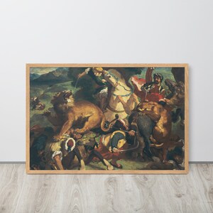 Eugène Delacroix - the Lion Hunt (1855) - Fine Art Print - Etsy