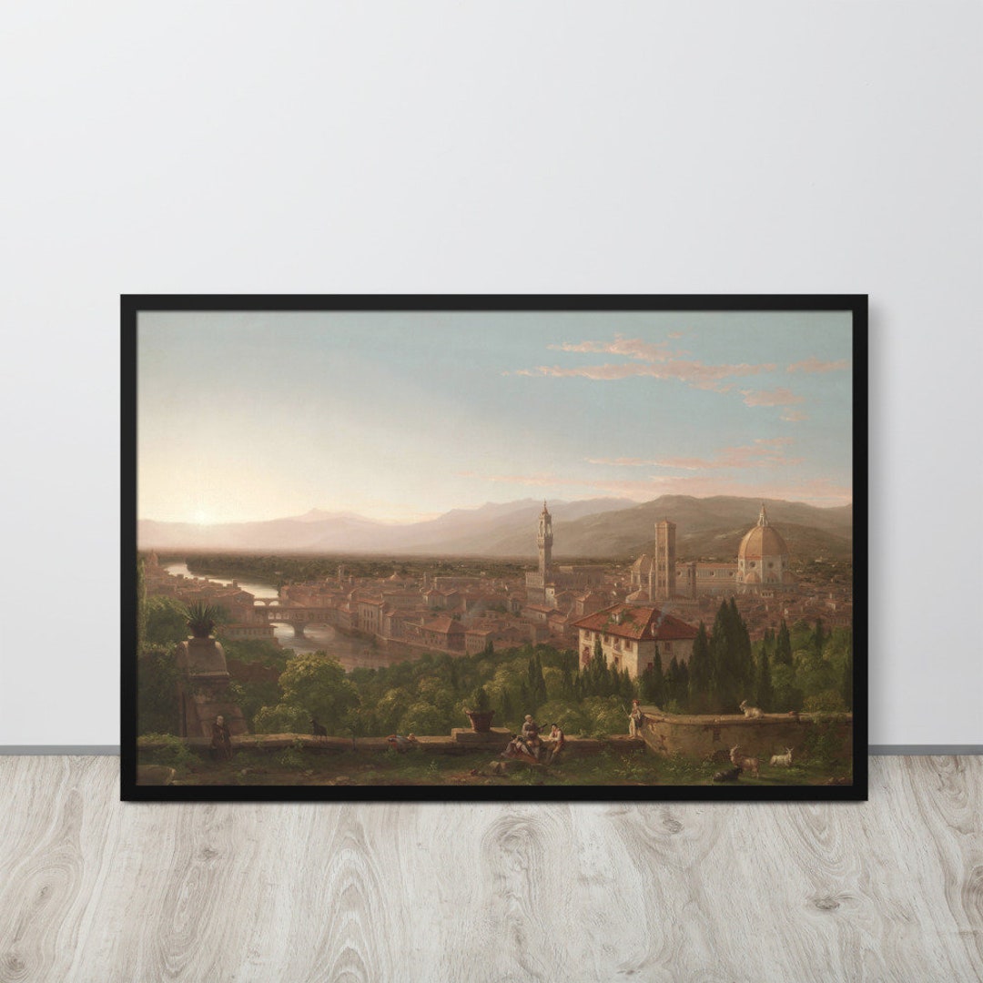 Thomas Cole - View of Florence From San Miniato (1837) - Fine Art Print ...