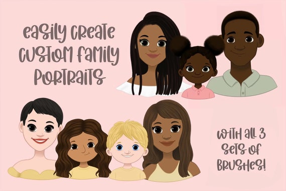 Drawing & Illustration Family Character Portrait Creator brushes for ...
