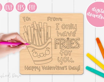 I Only Have Fries for You Card - Etsy