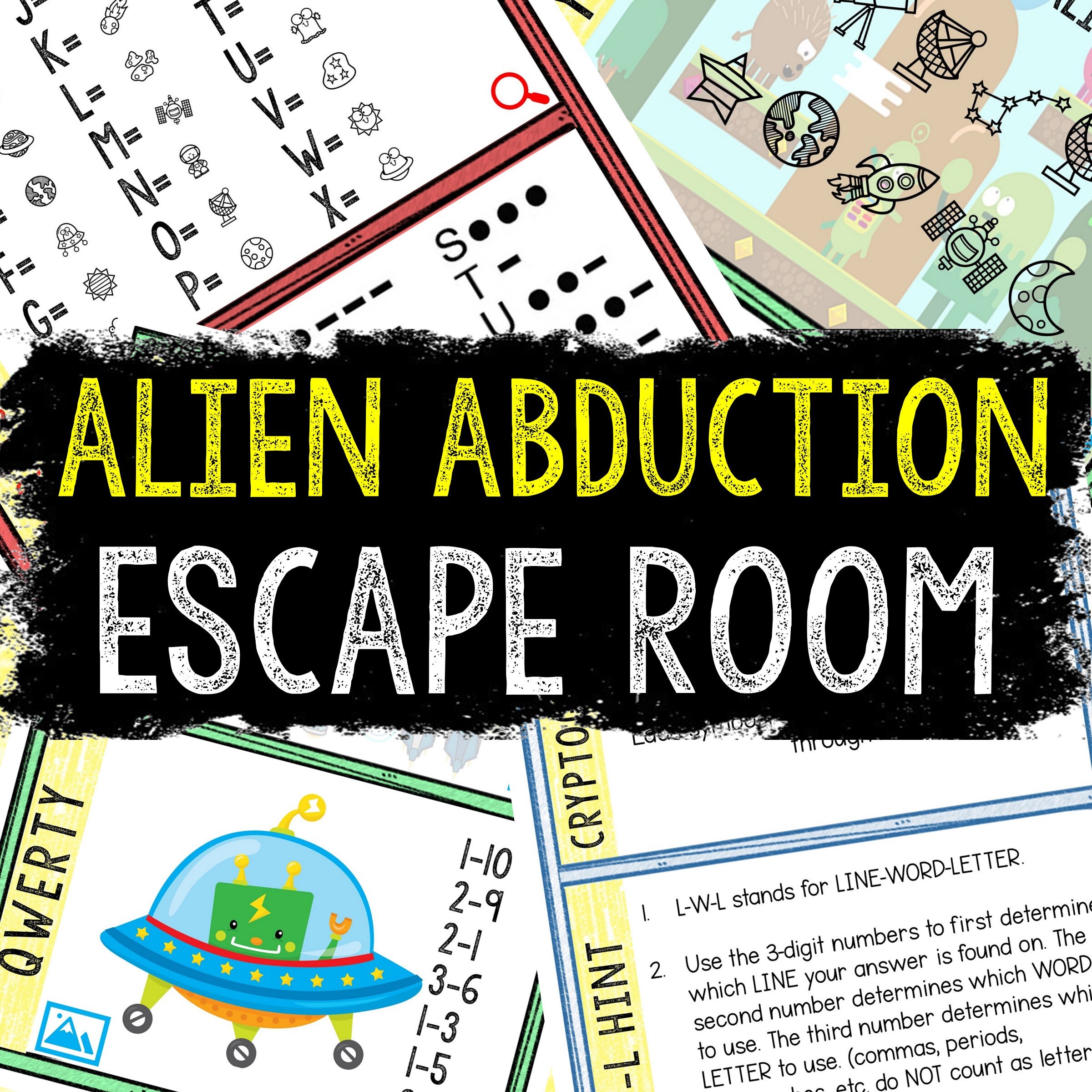 Escape Room for Kids DIY Printable Game Alien Abduction - Etsy