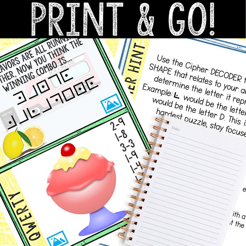 Escape Room for Kids - DIY Printable Game – Ice Cream Escape Room Kit ...