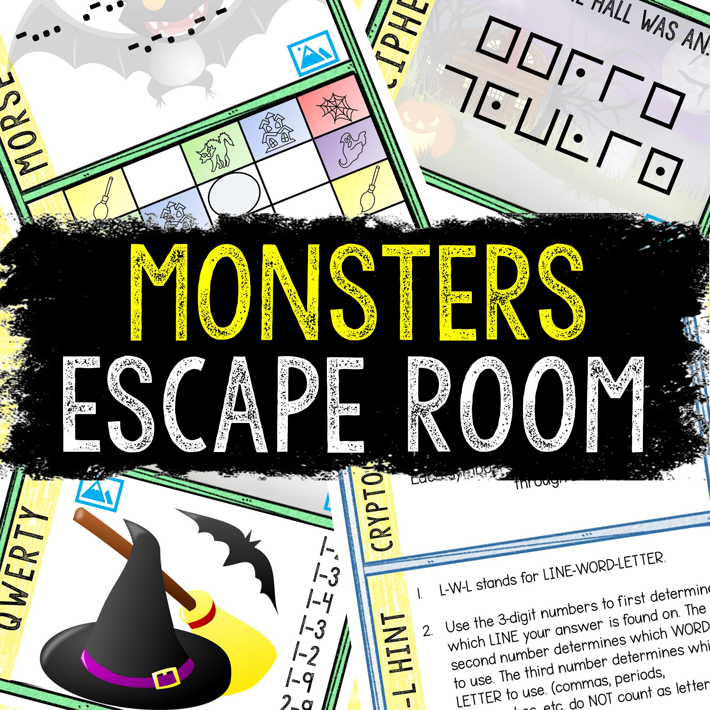 Halloween Escape Room Game for Kids Printable Party Game - Etsy