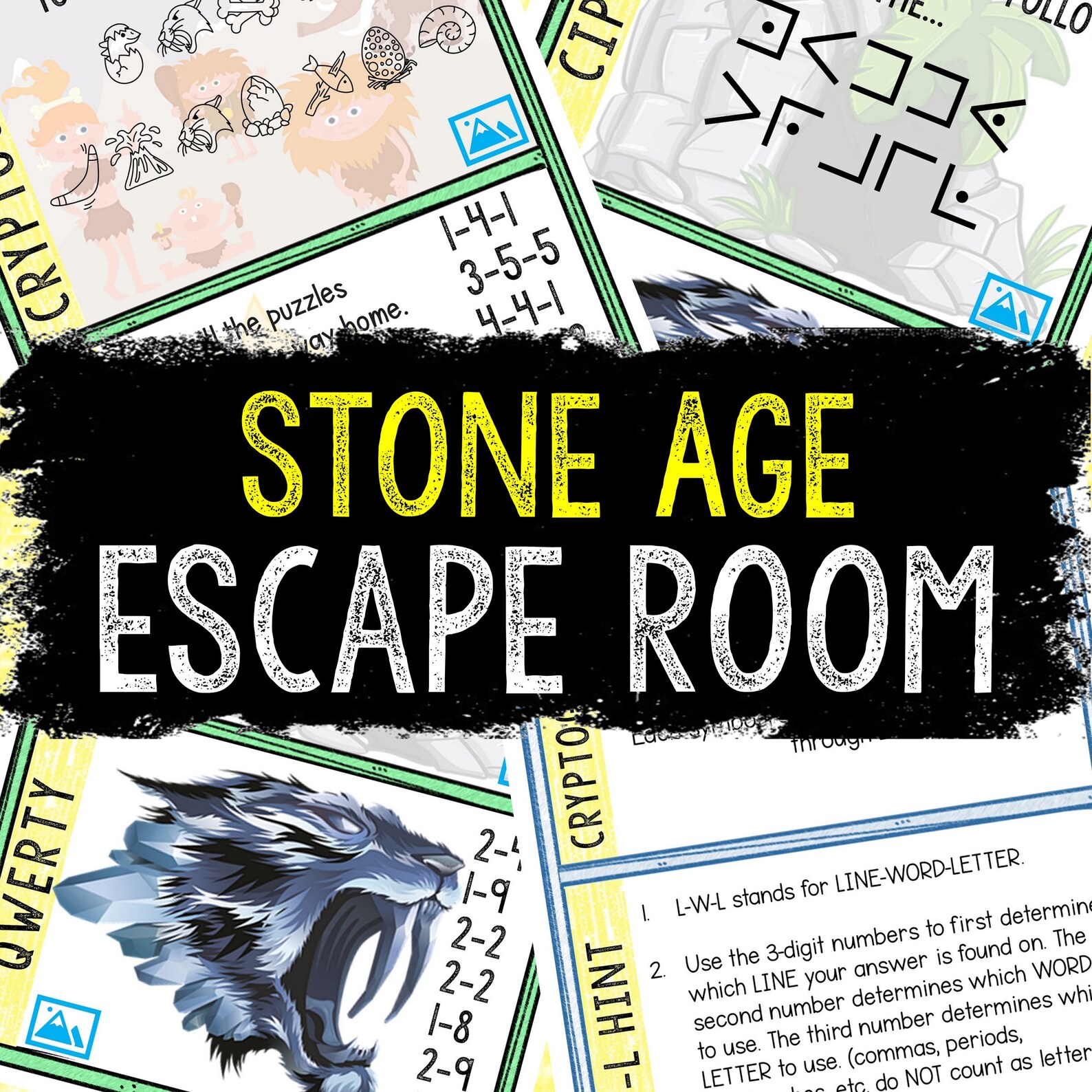Escape Room for Kids - DIY Printable Game – Stone Age Escape Room Kit ...