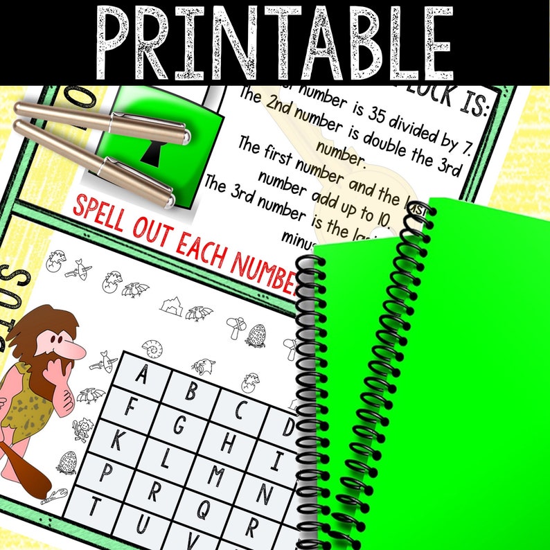 Escape Room for Kids - DIY Printable Game – Stone Age Escape Room Kit ...