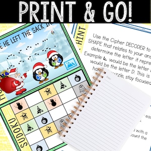 Christmas Escape Room for Kids - Printable Party Game – Santa's Bag ...