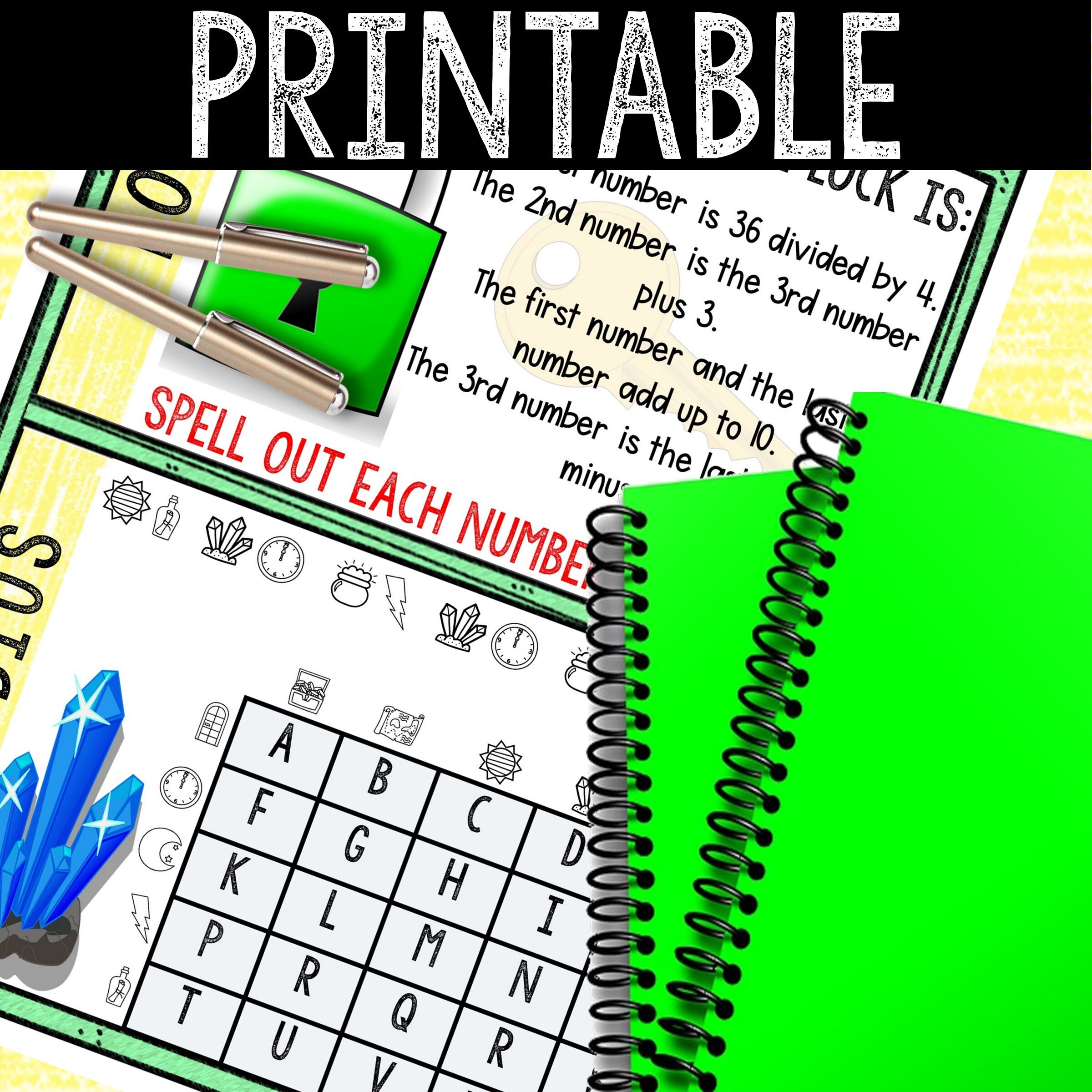 Escape Room for Kids Printable Party Game Fortune Teller | Etsy