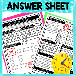 Valentine's Day Escape Room Code for Kids - Printable Party Game ...