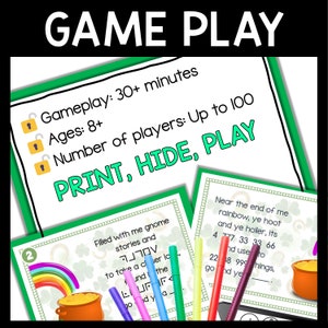 St. Patrick's Day Scavenger Hunt for Kids With Escape Room Puzzles ...