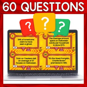 Virtual Trivia Game, Halloween, Digital Quiz Game, Powerpoint, Family ...
