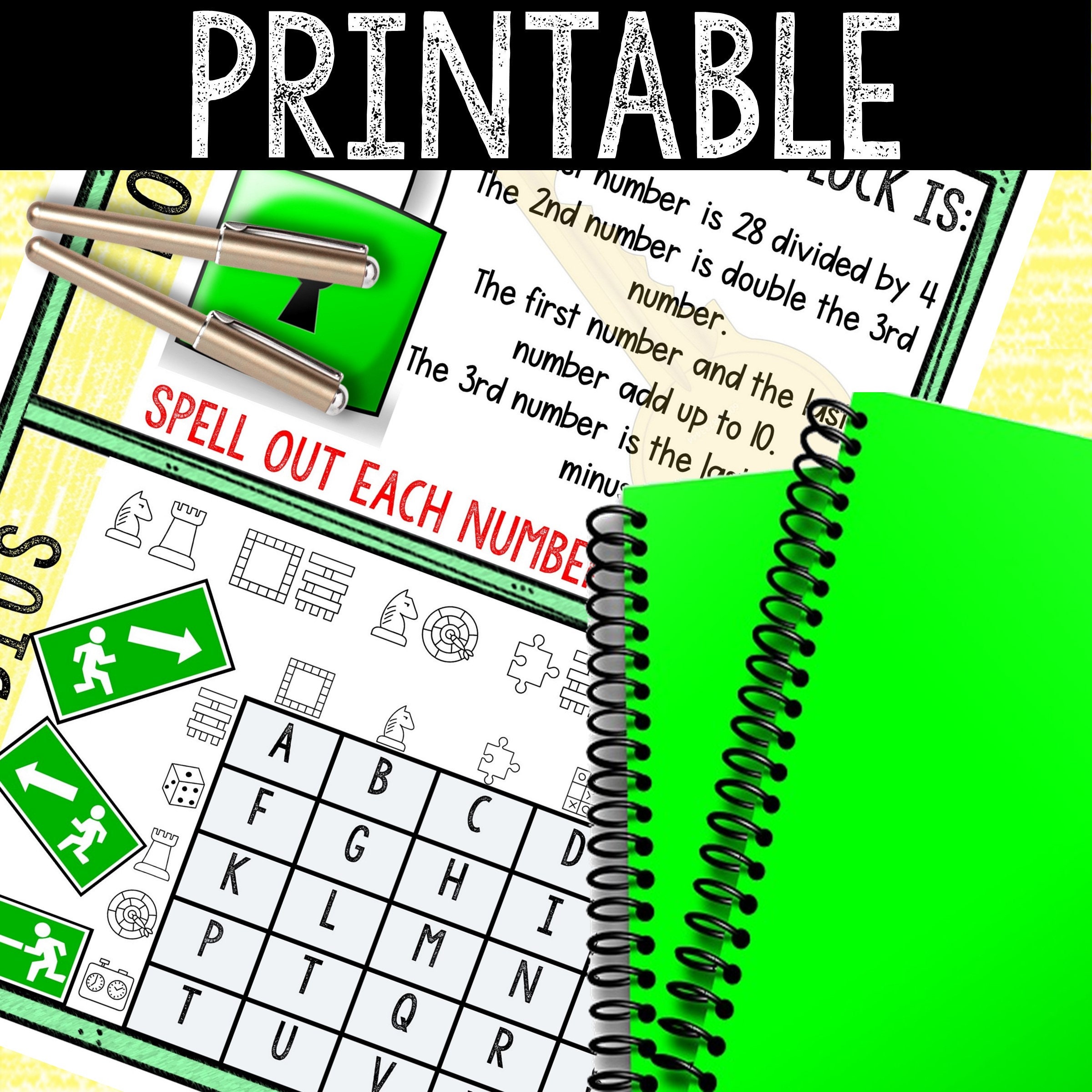 Escape Room for Kids Printable Party Game Trapdoor Escape | Etsy