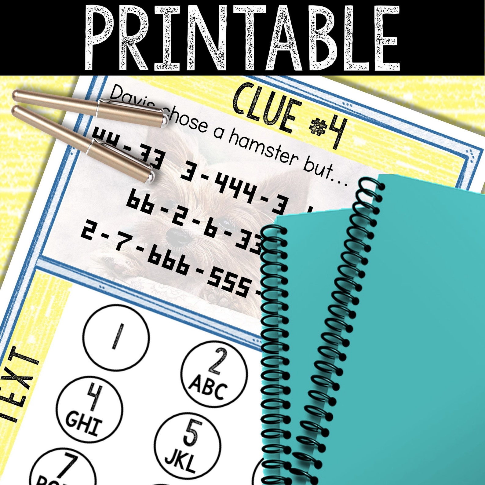 Logic Puzzle Scavenger Hunt Game for Kids - Party Game - Pet Names ...