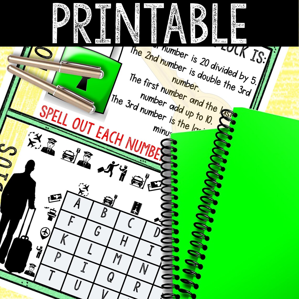 Escape Room for Kids Printable Party Game Taking Flight | Etsy