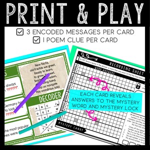 Back to School Fact Quest Escape Room for Kids, Printable Party Game ...