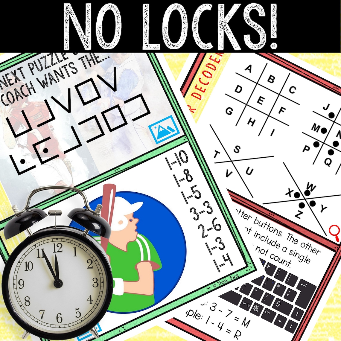 Escape Room for Kids Printable Party Game Baseball Escape - Etsy