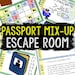 Escape Room for Kids Printable Party Game Passport Mix-up Escape Room ...