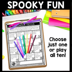 Halloween Party Games for Kids, Printable Games, Puzzles Bundle, Family ...