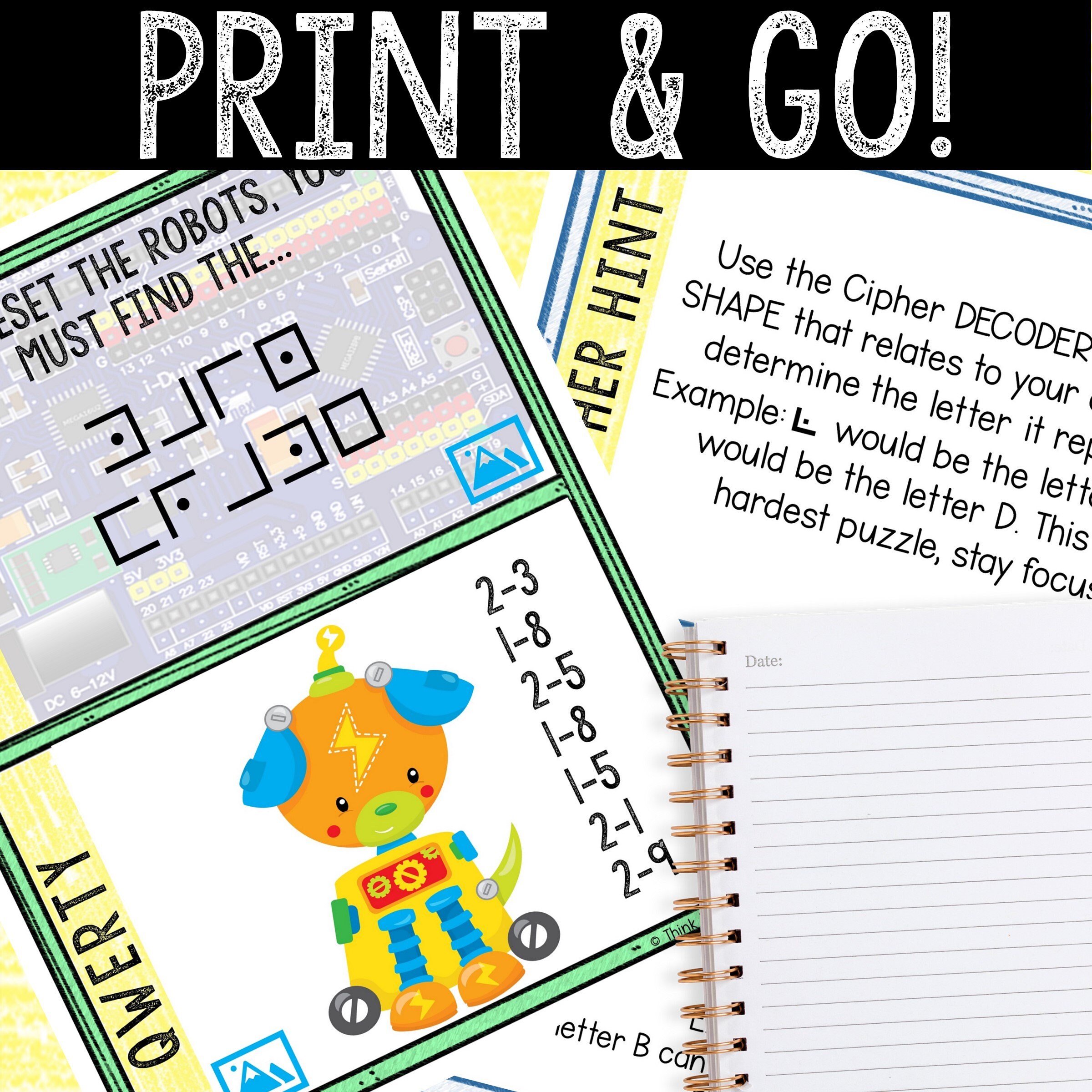 Escape Room for Kids DIY Printable Game Robot Takeover - Etsy