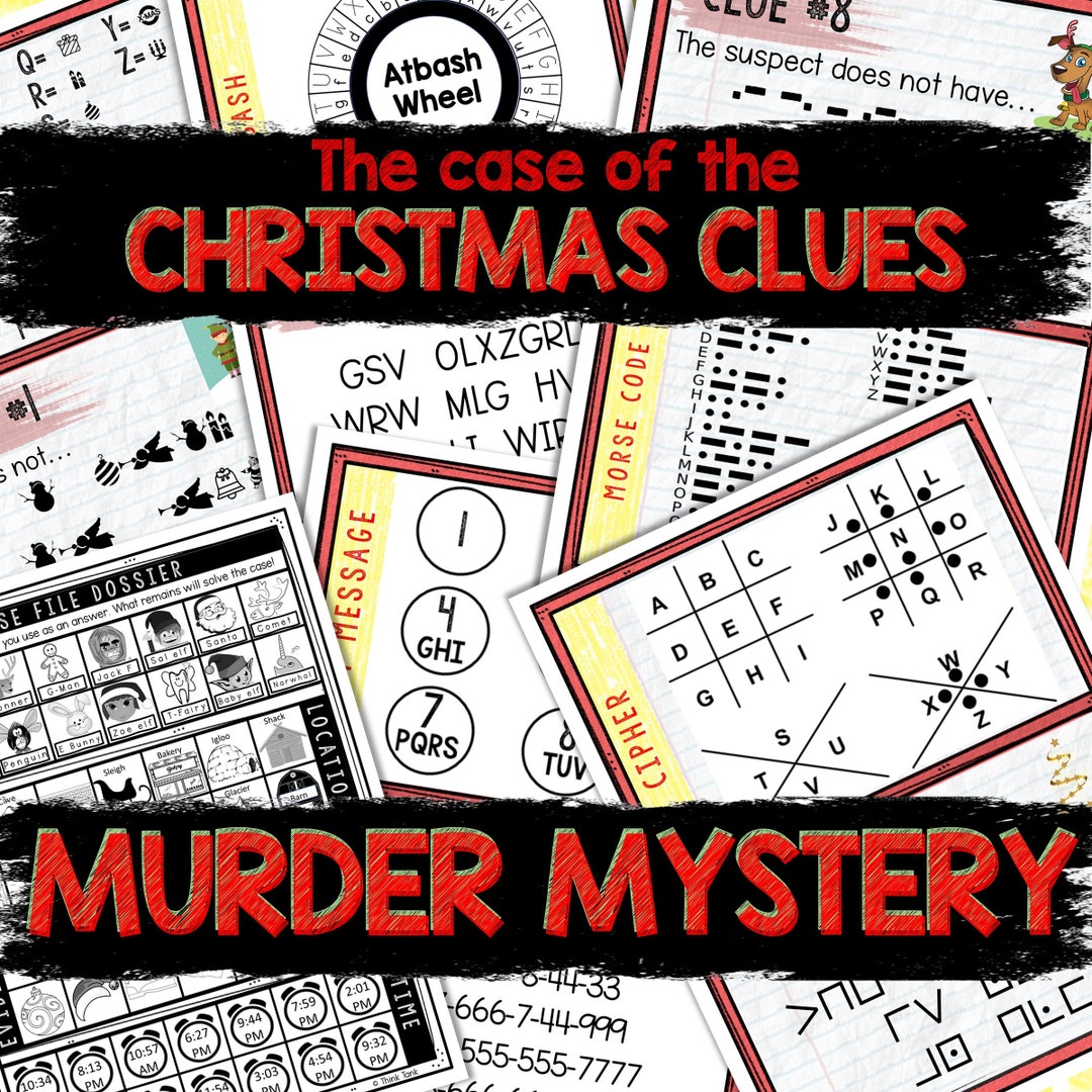 Christmas Clues Murder Mystery Game for Kids – Spy Party – Secret Agent ...