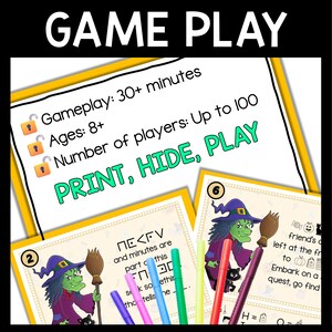 Halloween Scavenger Hunt for Kids With Escape Room Puzzles, Printable ...