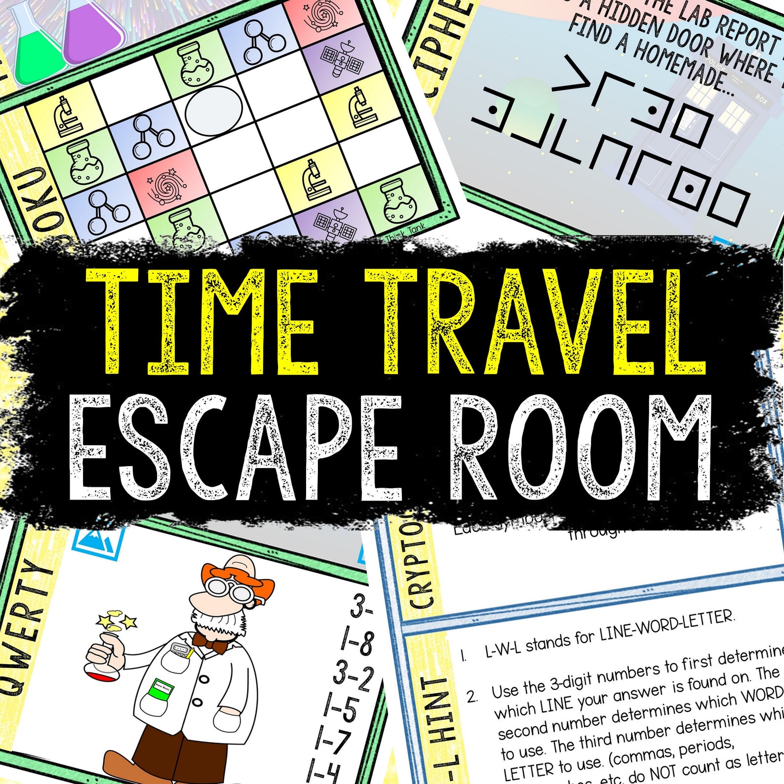 Escape Room for Kids - Printable Party Game – Time Travel Escape Room ...