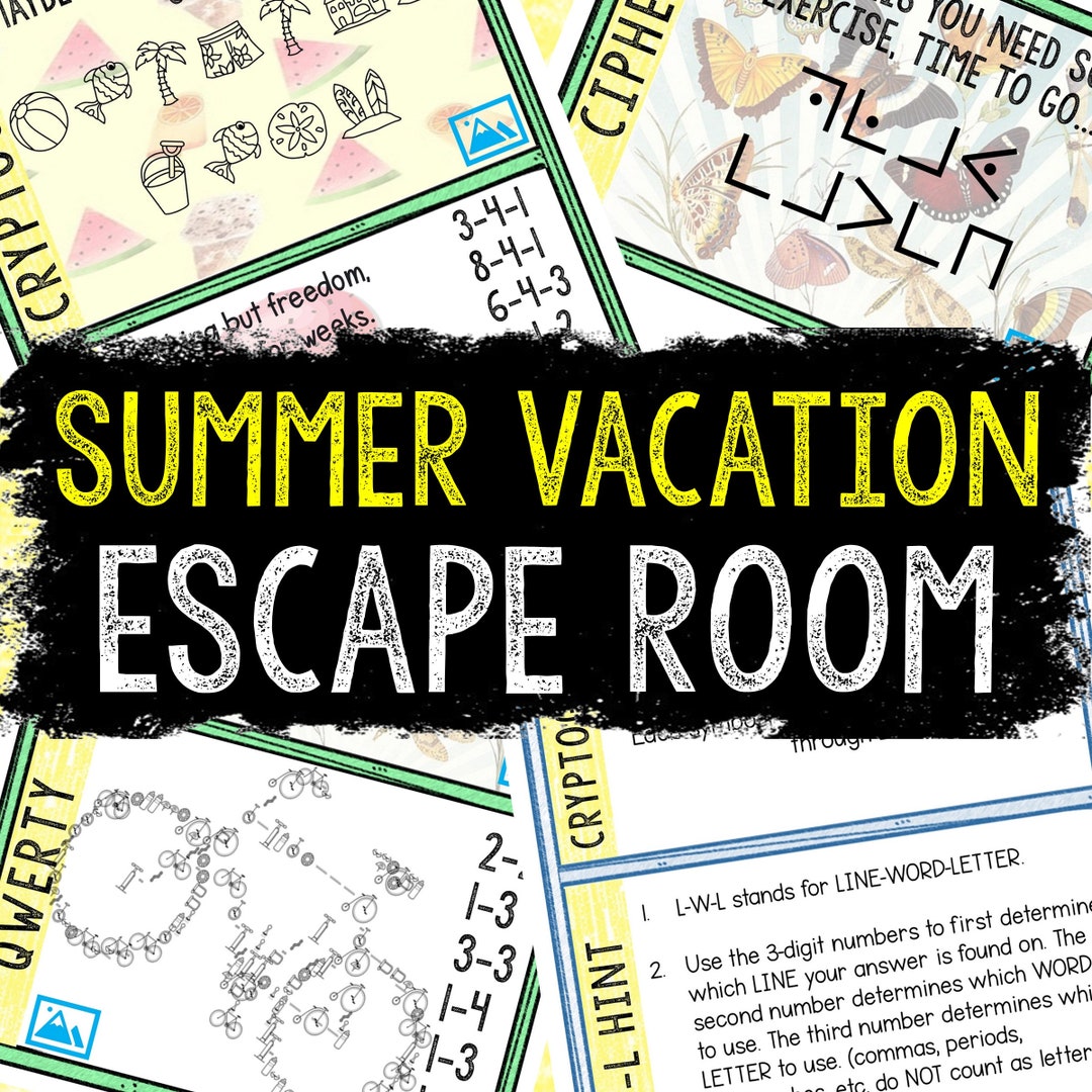 Escape Room for Kids - Printable Party Game – Summer Vacation Escape ...
