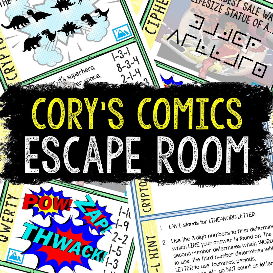 Escape Room Game for Kids - Printable Party Game – Cory's Comics Escape ...