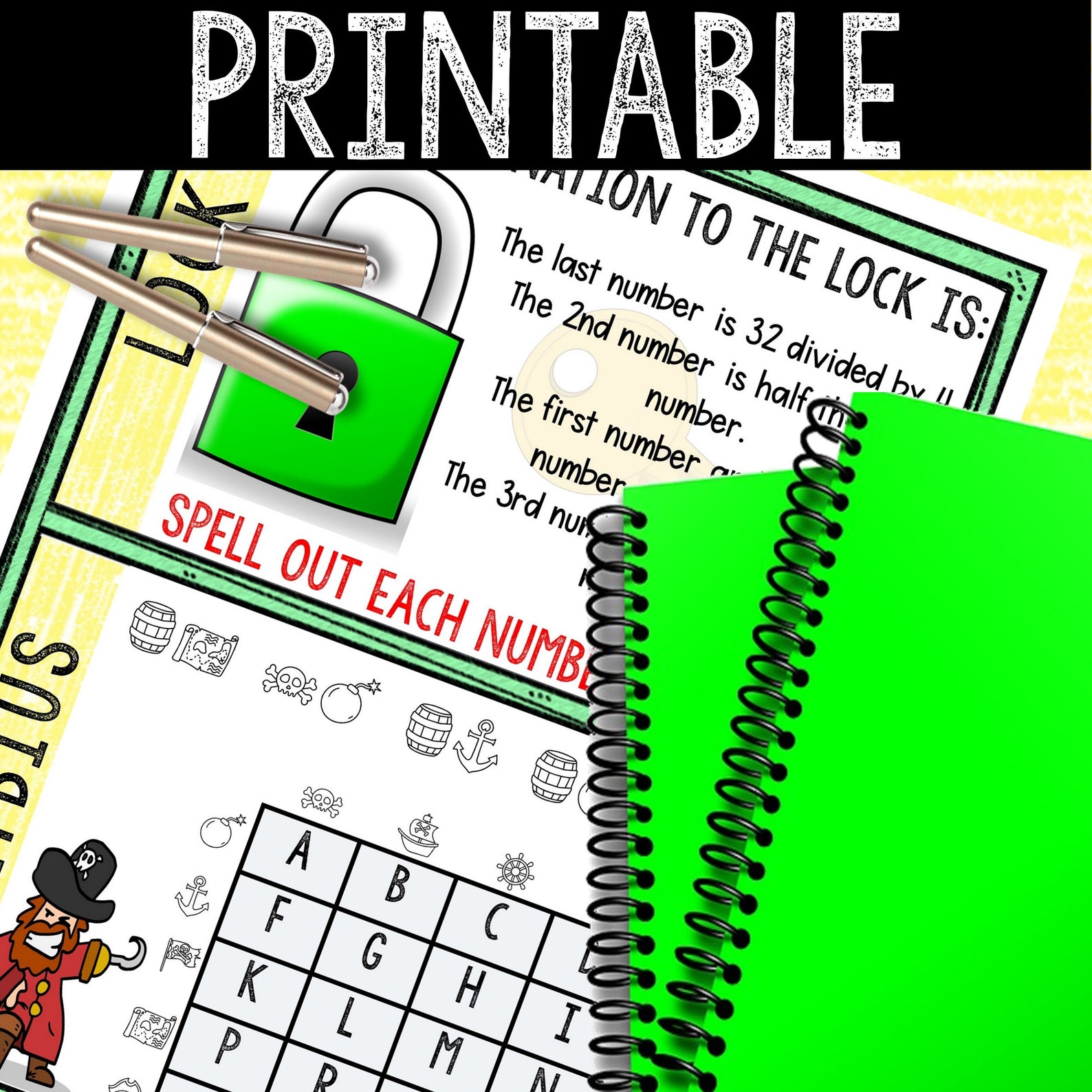 Escape Room for Kids Printable Party Game Pirate Ship | Etsy