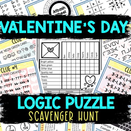 Valentine's Day Riddles Game Scavenger Hunt for Kids - Etsy
